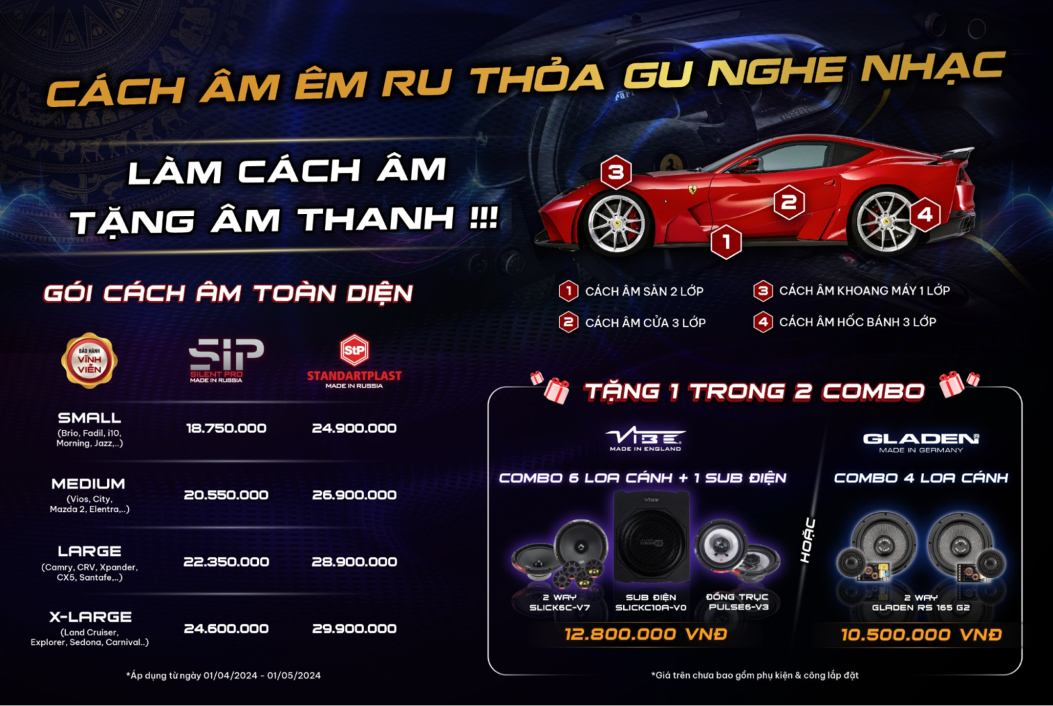 DÁN CÁCH ÂM TẶNG NGAY ÂM THANH SIÊU HOT